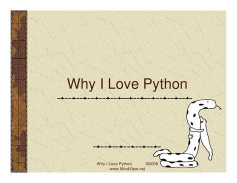 Why I Love Python V2