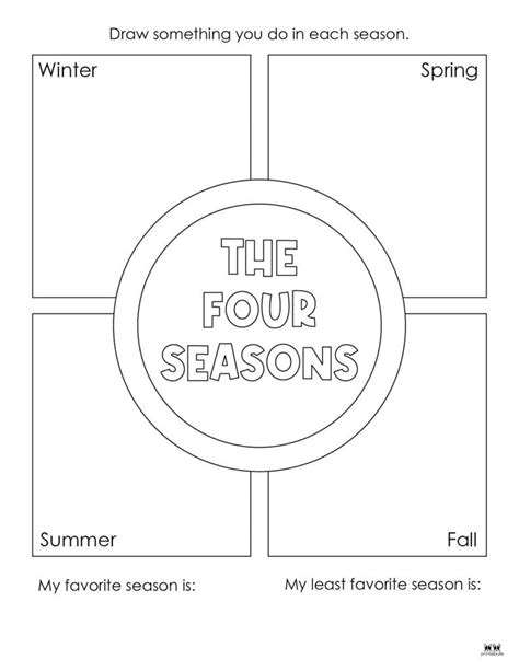 Four Seasons Worksheets And Printables