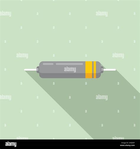 Electronic Capacitor Icon Flat Vector Component Resistor Circuit Resistor Stock Vector Image