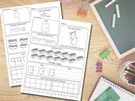 Number Worksheets 0 20 Printables ASL Numbers Counting 10 Frames
