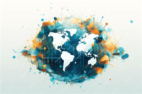 Premium Ai Image Global Network Connection Concept Futuristic Global Business Background With