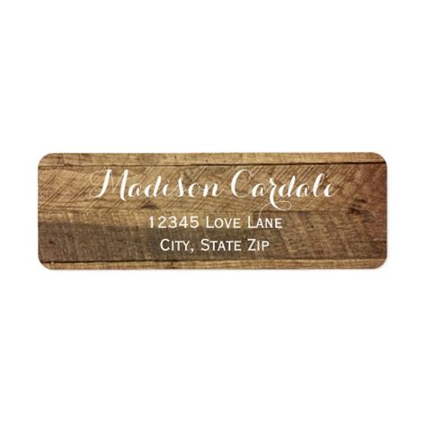 Rustic Barn Wood Return Address Labels