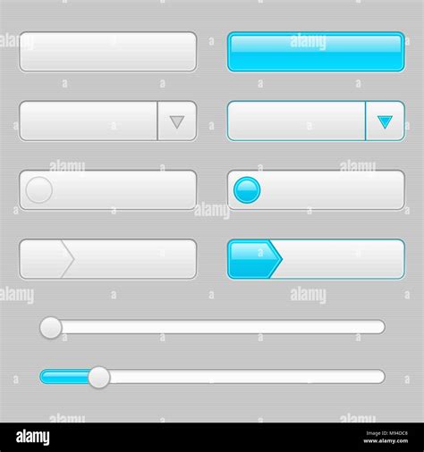 White Web Interface Buttons With Blue Tags Stock Vector Image Art Alamy