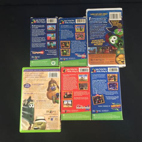 Veggie Tales Vhs Tapes Lot Of 18 Life Lessons Christian Morals Etsy