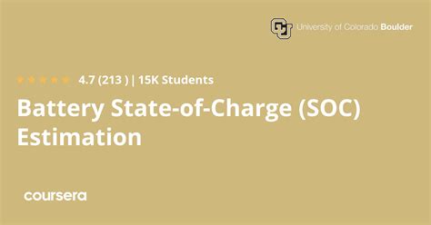 Battery State Of Charge Soc Estimation Coursya