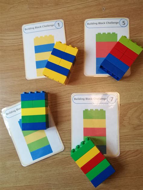 Free Building Block Challenge Game Early Yearseyfs Printable — Little