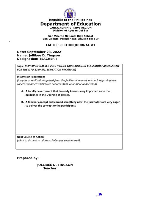 Objective 8lac Reflection Computer Programming Nc Iii Net