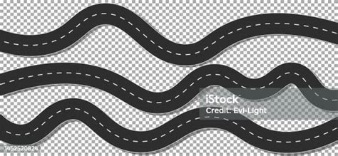 여행 고속도로 운송용 도로 구불 구불 한 길을 따르십시오 자동차 경로 집합입니다 벡터 그림입니다 거리에 대한 스톡 벡터 아트 및 기타 이미지 Istock