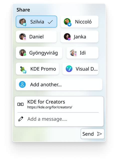 Idea For A Share Popup That Lets You Send Stuff To People On Different