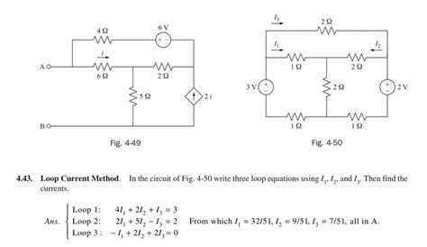Fig 4 49fig 4 50443 Loop Current Method In The Circuit Of Fig 4