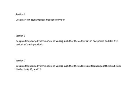 Solved Section 1 Design A 4 Bit Asynchronous Frequency