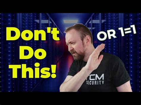 Free Video Avoiding Or 1 1 In Sql Injections From Cyber Mentor Class Central