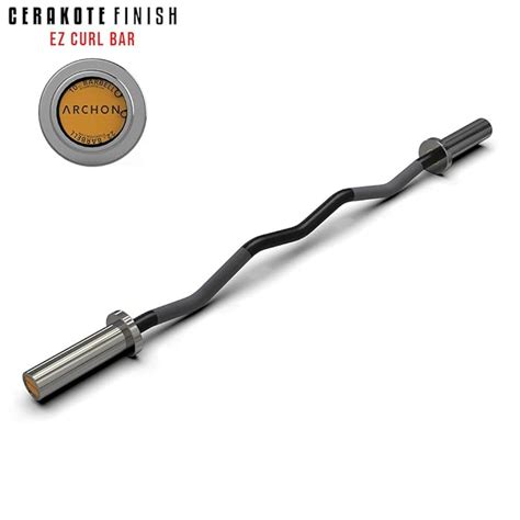 Buy Archon Black Cerakote Commercial Ez Curl Olympic Bar Brass Bushings Bicep Curls