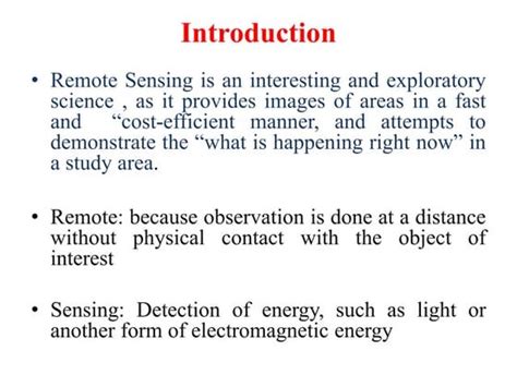 Chapter 1 Introduction To Remote Sensing Ppt