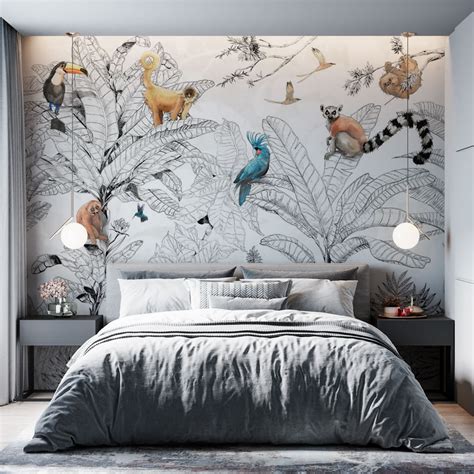 Papier Peint Jungle Tropiques Et Végétation à La Déco Moderne