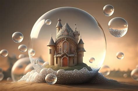 Premium Photo Fantasy Fairy Tale Castle In A Soap Bubble