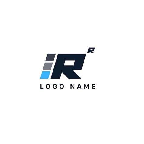 Rr 로고 디자인 프리미엄 벡터