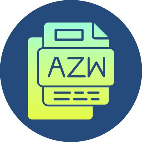 Azw File Gradient Circle Icon 47475690 Vector Art At Vecteezy