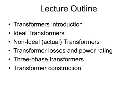 Transformers Tutorial Ppt