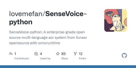 github lovemefan sensevoice python sensevoice python a enterprise grade open source multi