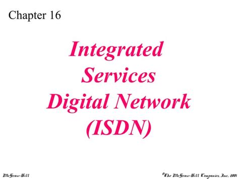 Integrated Services Digital Network Isdn Ppt
