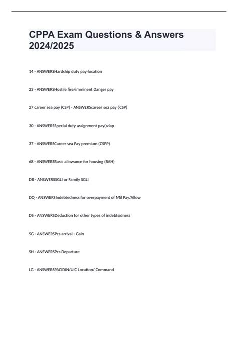 CPPA Exam Questions Answers 2024 2025 CPPA Stuvia US
