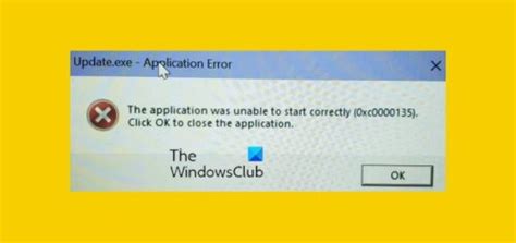 Error 0xc0000135 The Application Failed To Initialize Properly