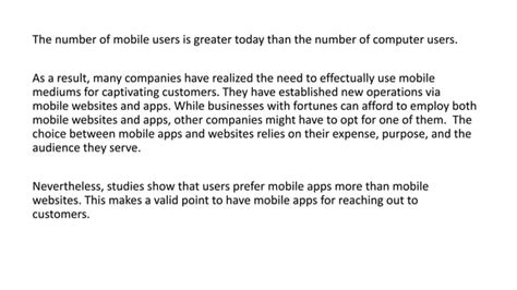 7 Reasons Why Mobile Apps Are Better Than Mobile Website Pptx