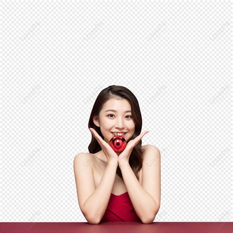 Beautiful Fashionable Sexy Woman Holding Christmas Ball Fashionable