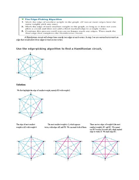 Edge Picking Algorithm A Hamiltonian Circuit Will Always Have