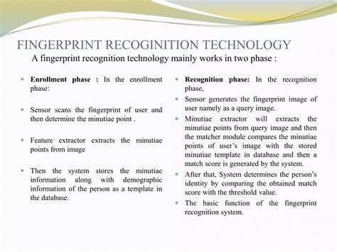 Fingerprint Recognition Using Principle Component Analysispca” Pptx