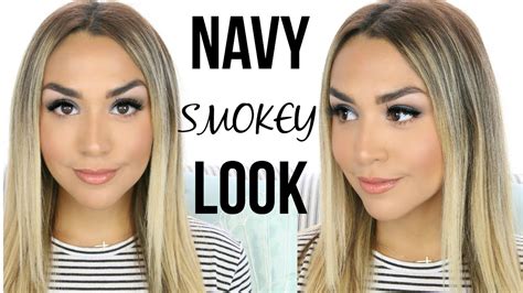 Navy Smokey Eye For Beginners Fall Makeup Tutorial Youtube