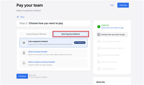 Managing Payment Methods Deel