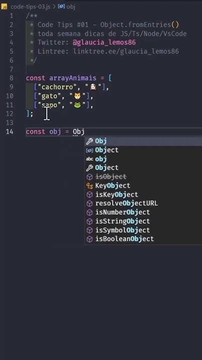 Short Codes Transformando Valores Key Pair De Arrays Para Objetos Com