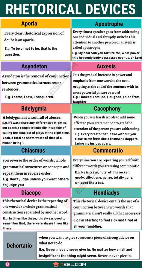 53 Rhetorical Devices With Definition And Useful Examples • 7esl