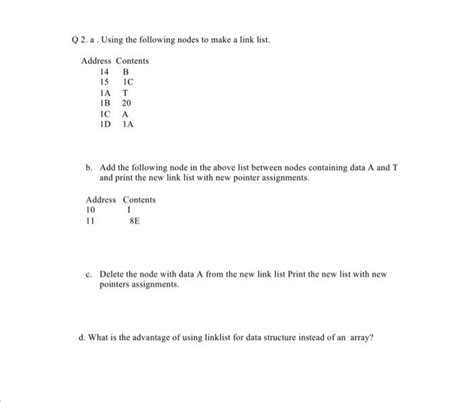 Q 2 A Using The Following Nodes To Make A Link