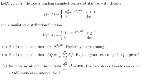 solved letx1 xn denote a random sample from a