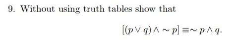 solved without using truth tables show