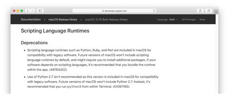 Appleがmacos 10 15 Catalina後のmacosでpythonやruby、perlを同梱しない事について、homebrewが対応を表明。 Aapl Ch