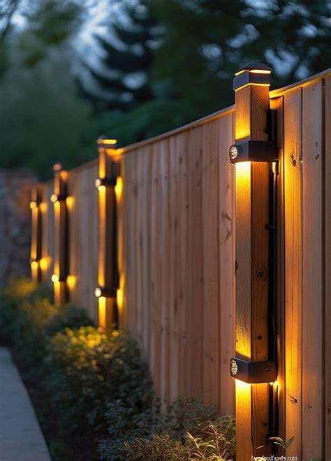 Garden Lighting Ideas Fence