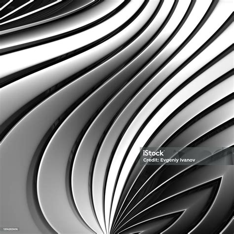 크롬 색상 지오메트리 회색 3d 추상 금속 스트립 배경 아름다운 모양 굽힘 라인 크롬 색상 0명에 대한 스톡 벡터 아트 및 기타