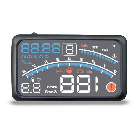 4e 자동차 55 인치 Obd Hud 헤드 업 디스플레이 지원 속도 알람 시프트 알림 시간 표시
