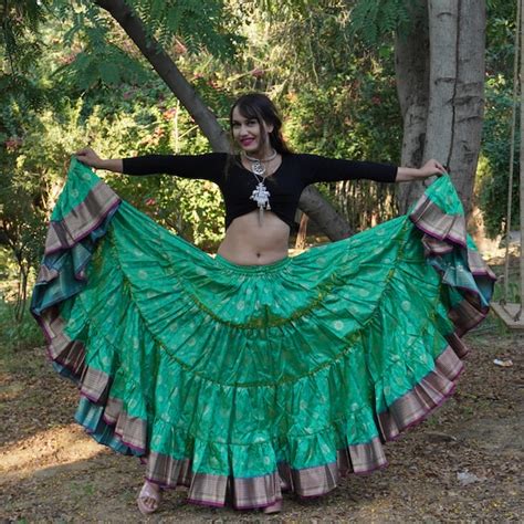 Satin Belly Dancer Skirt Etsy