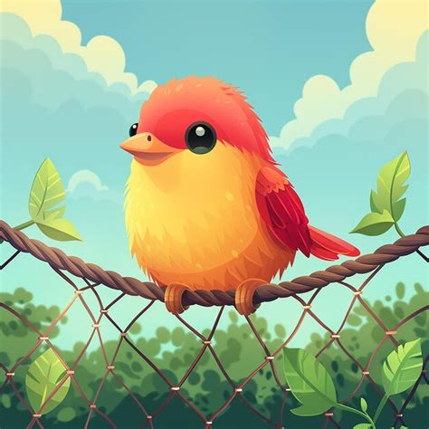 Agricultural Bird Netting Cartoon Icon Premium Ai Generated Image