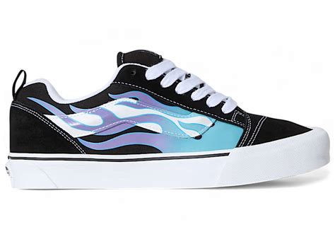 Vans Knu Skool Black Blue Flame Mens Vn000d22y61 Us