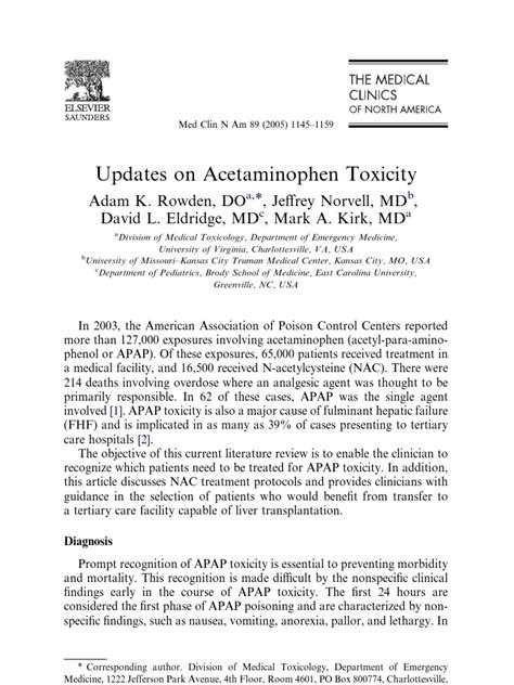 Tylenol Toxicity Pdf