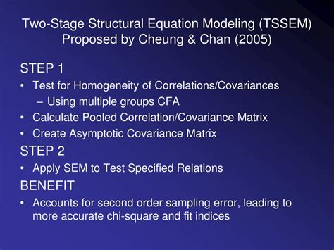 Ppt Structural Equation Modeling And Meta Analysis A Marriage Made