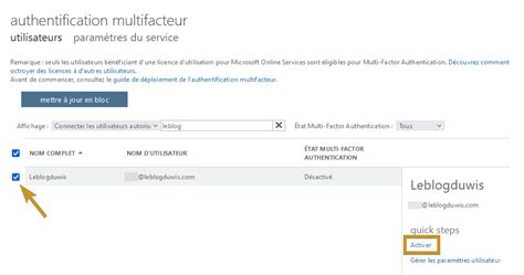 microsoft 365 activer l authentification multifacteur mfa