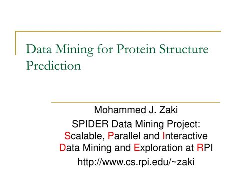 PPT Data Mining For Protein Structure Prediction PowerPoint Presentation ID