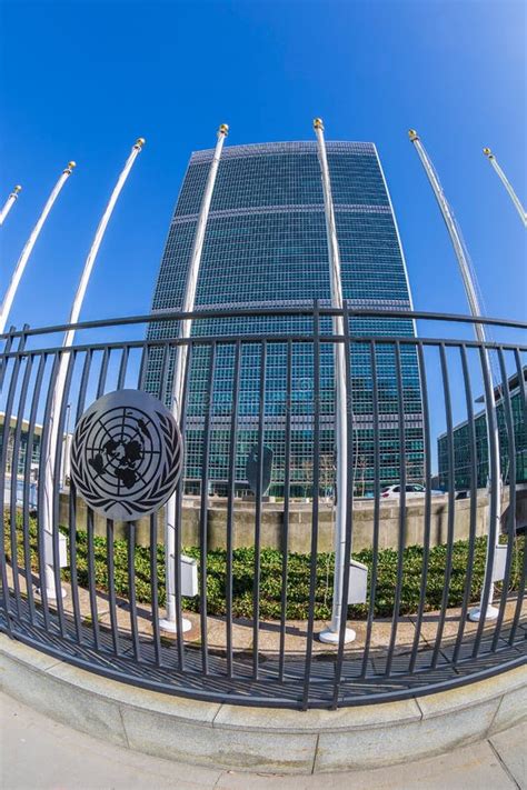 United Nations Secretariat Building Manhattan New York Usa Editorial